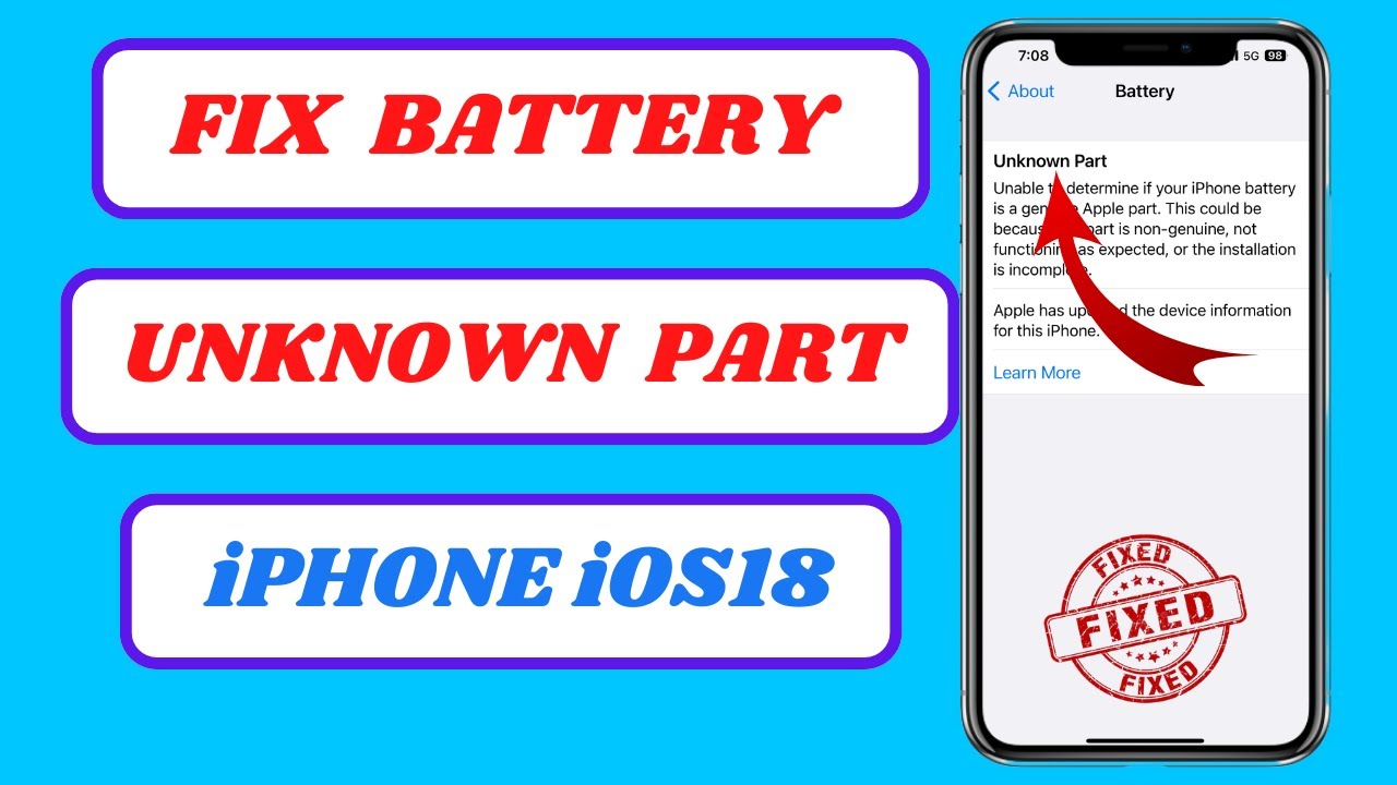 Fix “Battery Unknown Part” Warning on iPhone iOS 18 | Full Guide & Easy ...