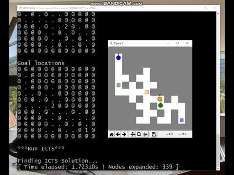 Multi-Agent Path Finding: ICTS vs. EPEA* - YouTube