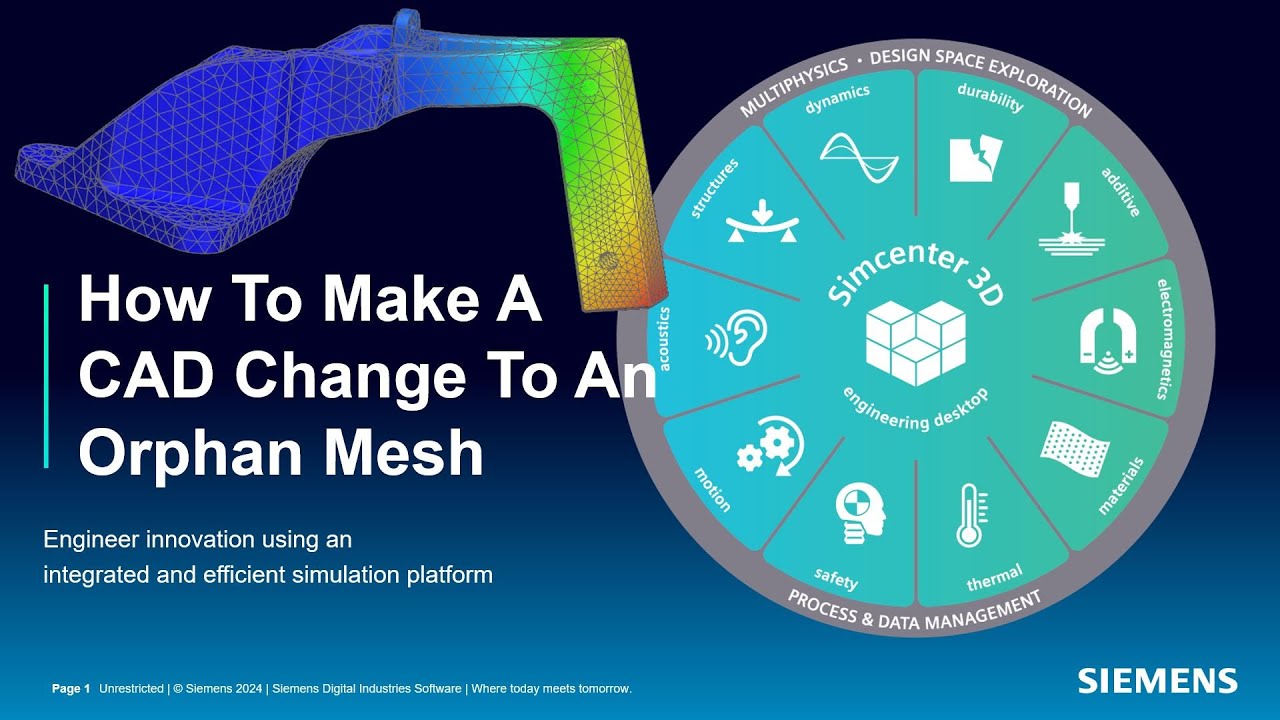 How To Make A CAD Change To An Orphan Finite Element Mesh - YouTube