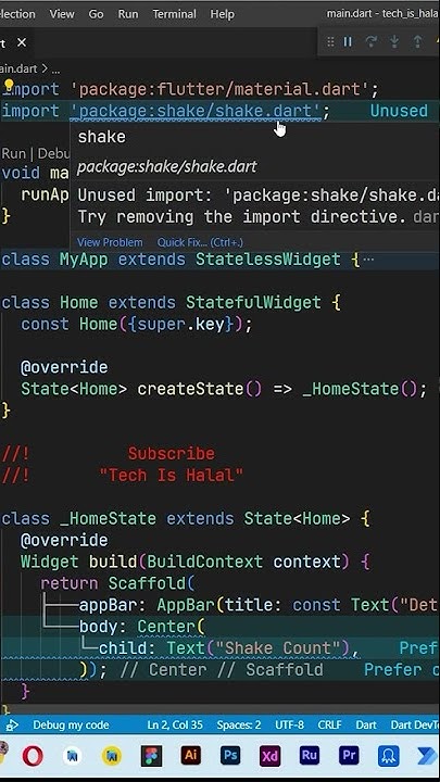 Shake Detector in Flutter #short - YouTube