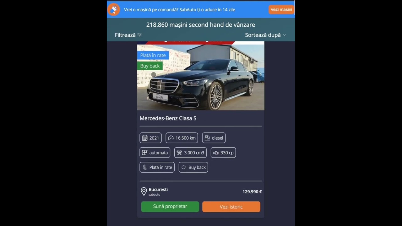 Gasesti toate masinile de vanzare din Romania pe CautiMasina.ro. Totul ...