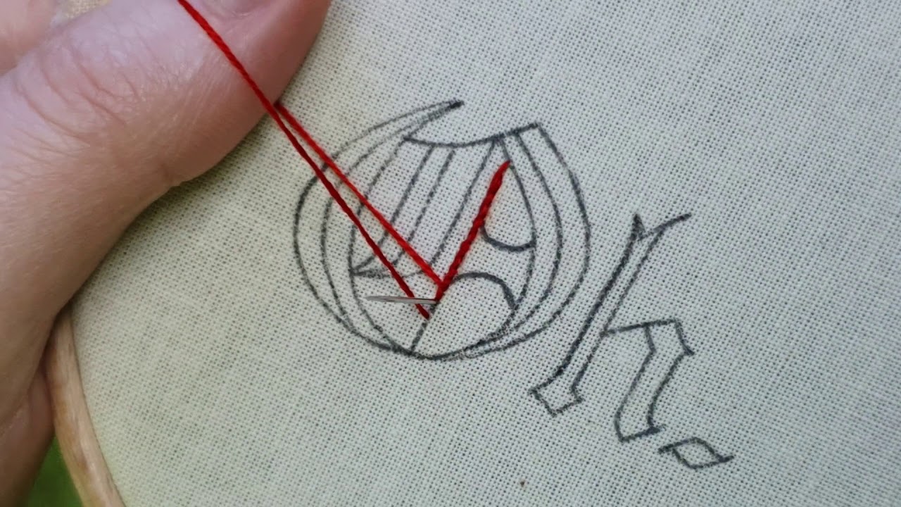 Stem Stitch Lettering Part 1 - YouTube