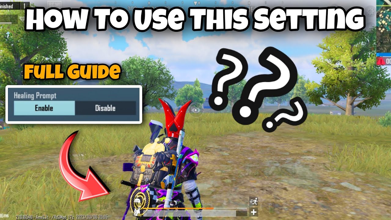 How To Use Healing Prompt Setting In BGMI/PUBG || Healing Prompt ...