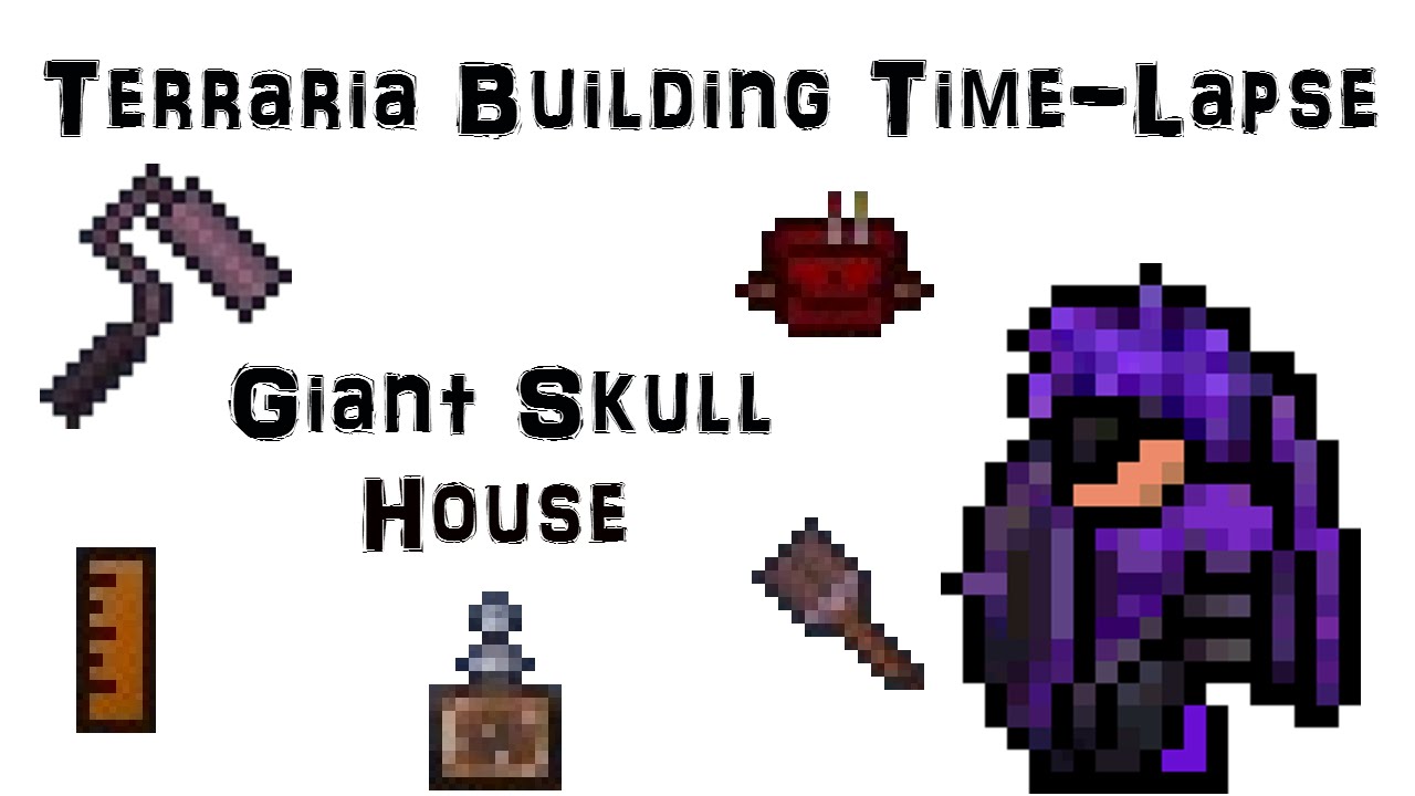 Terraria Building Time-Lapse - Giant Skull House - YouTube