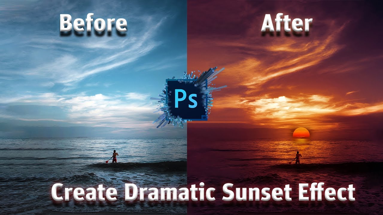 How To Create A Dramatic Sunset Effect In Photoshop | Sunset Effect ...