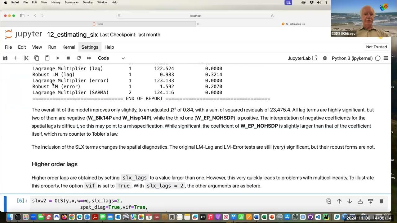 Applied Spatial Regression Analysis - Notebook: Estimating SLX Models - YouTube