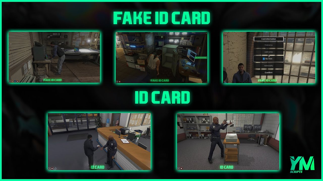 [QB/ESX] Realistic ID Card And Fake ID Card FiveM Script - YouTube