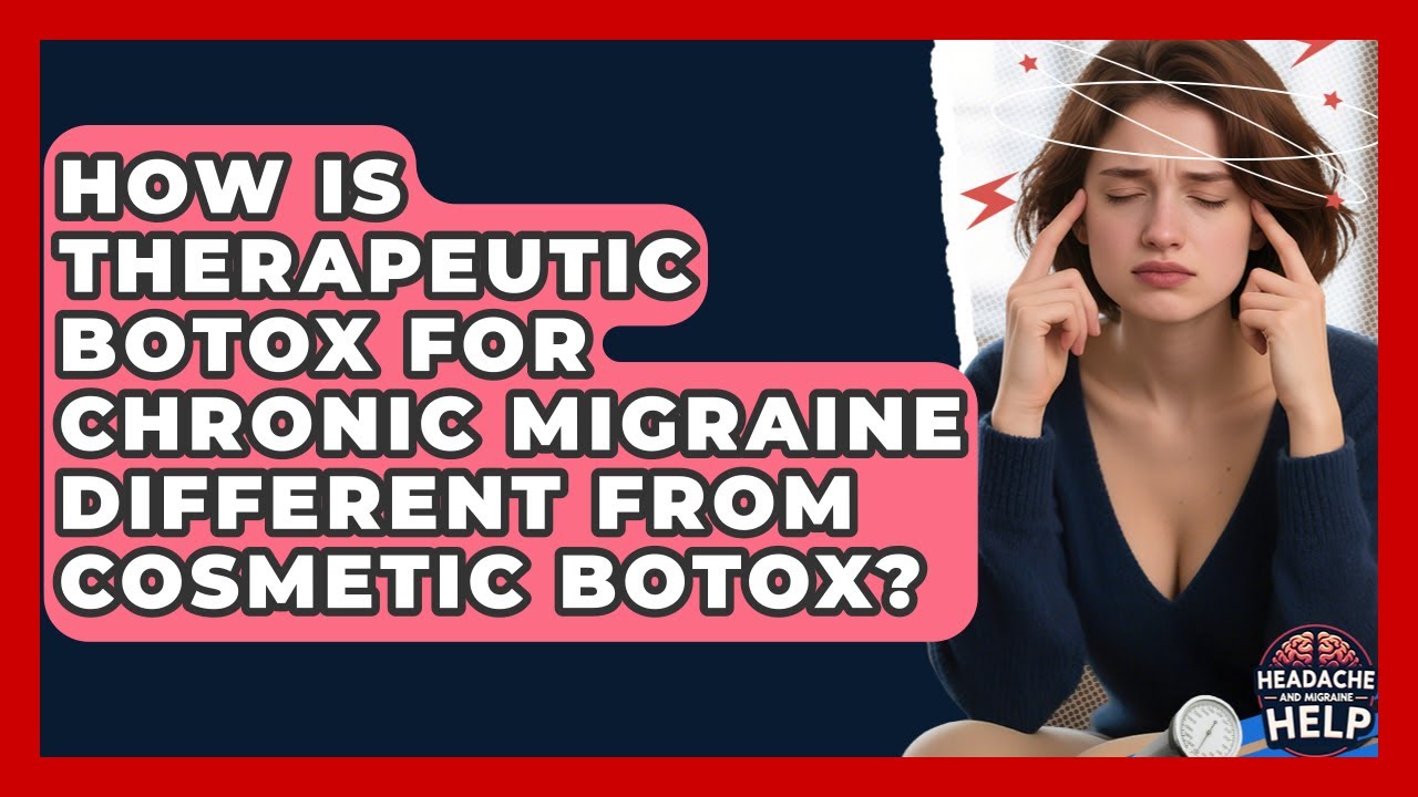 How Is Therapeutic Botox For Chronic Migraine Different From Cosmetic ...