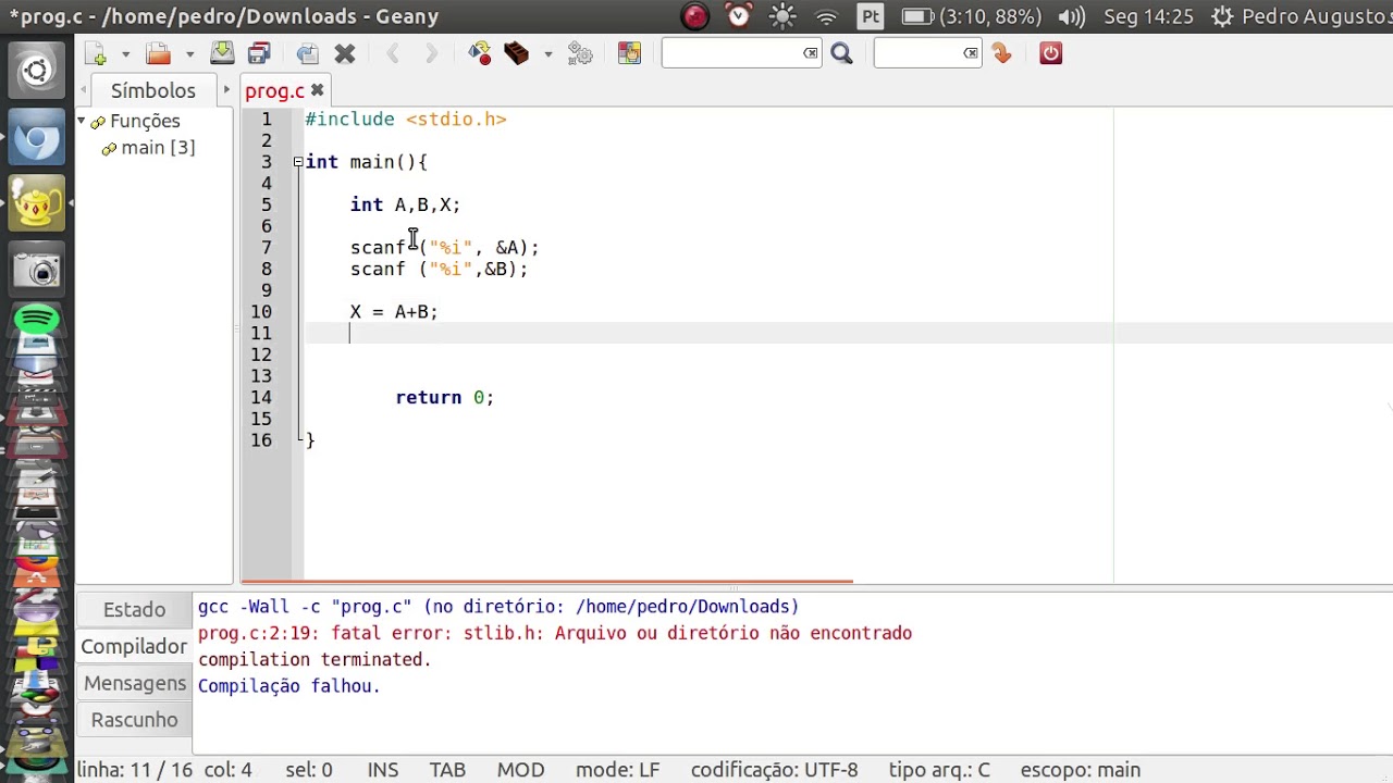PROGRAMANDO EM C - Questão soma de 2 variáveis - (Questão 1001 - URI) - YouTube