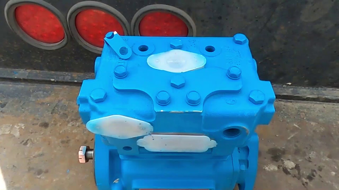 How to Change a International DT466E Bendix Air Compressor - YouTube