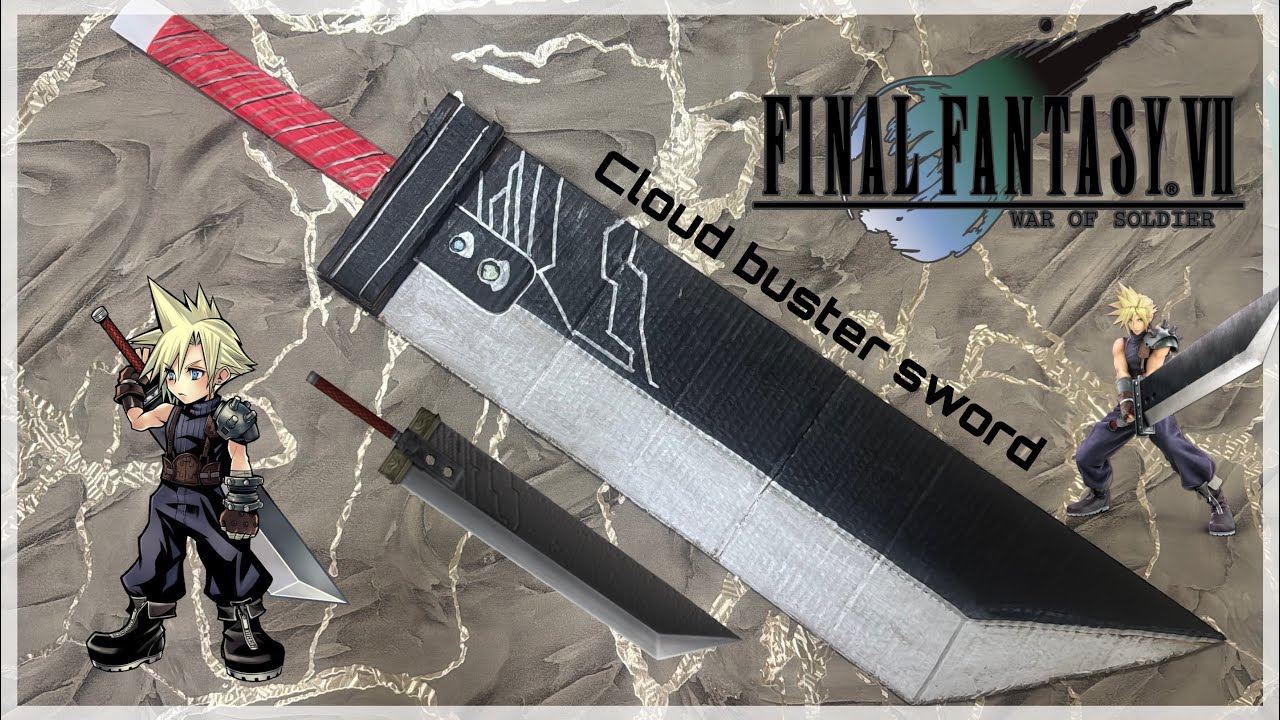 How to make Cloud Strife’s cloud buster sword with paper | Final ...