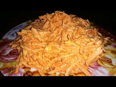 Sarımsaqlı Yerkökü salatı.Asan və dadlı salat.Rus mətbəxindən.