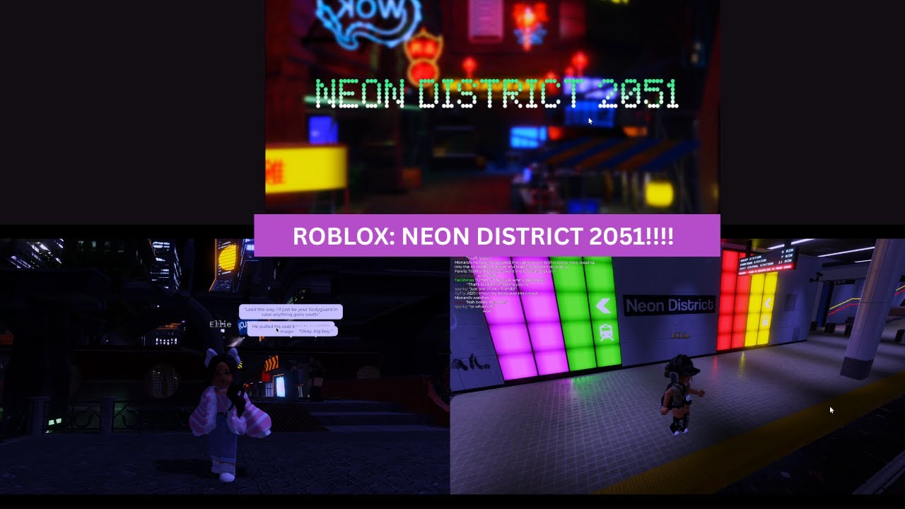 PLAYING ROBLOX NEON DISTRICT 2051 - YouTube