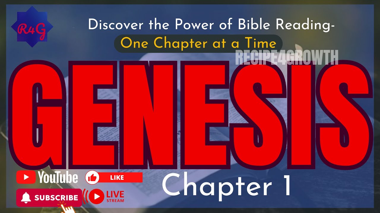 GENESIS CHAPTER ONE Bible Reading Challenge - One Chapter - READ-RECORD ...