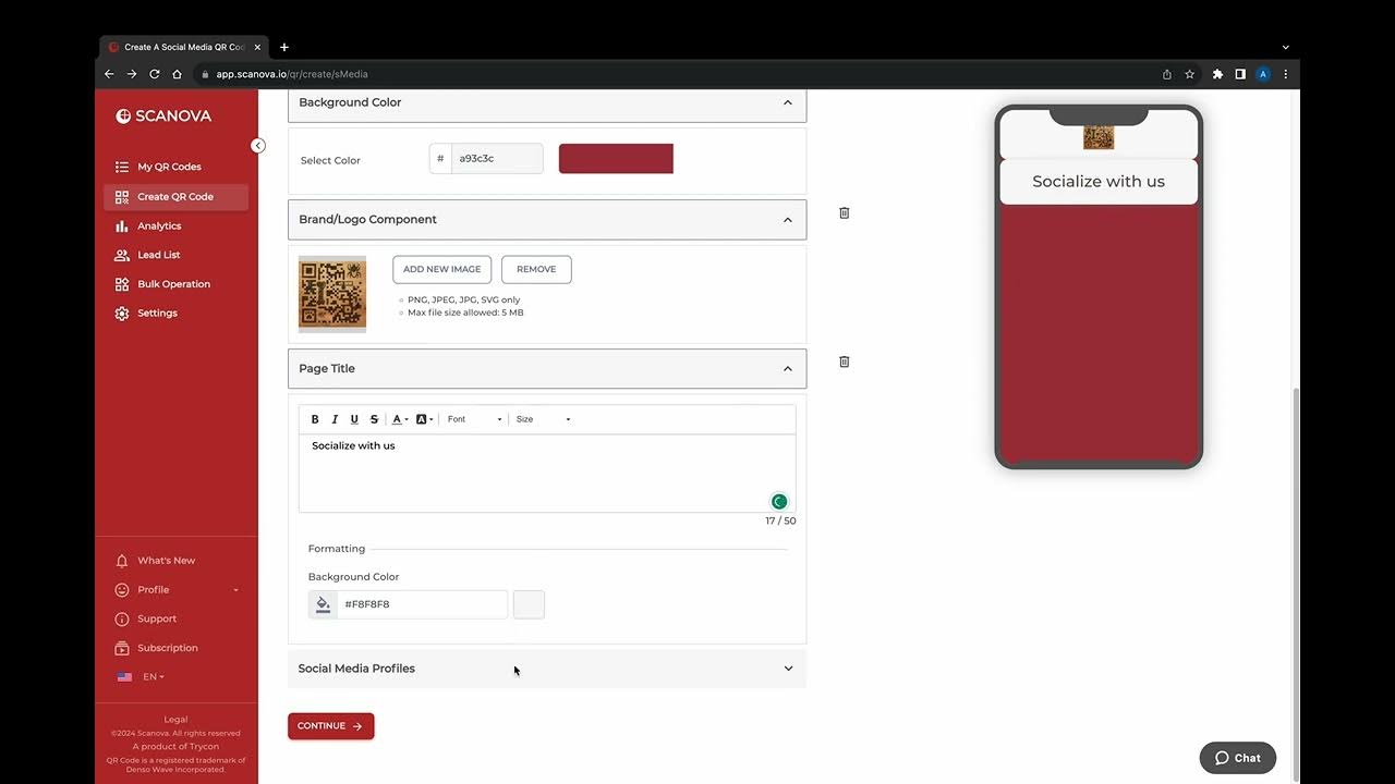 Scanova QR Code Generator | How to create Social Media QR Code - YouTube