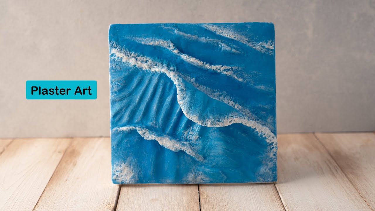 DIY Plaster Art / Easy way to make 3d sea wave with Bas_Relief / Home ...