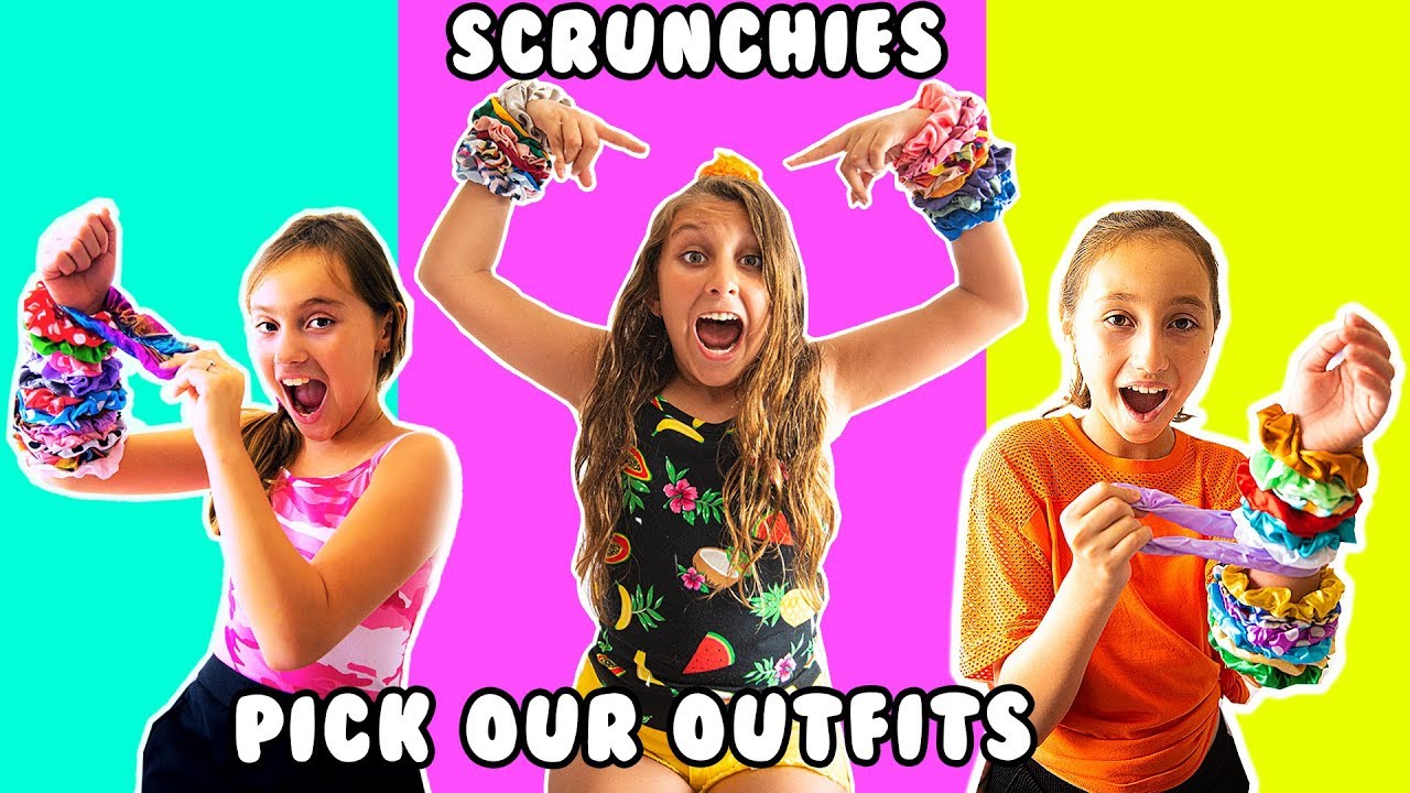 Colored SCRUNCHIES pick our outfits for a WEEK - Mimi Locks Challenge ...