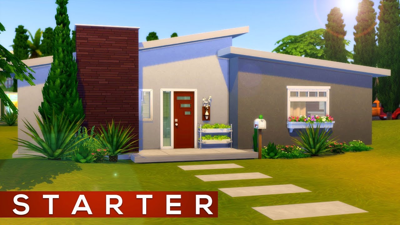 Mid-Century Starter // Sims 4 Speedbuild - YouTube