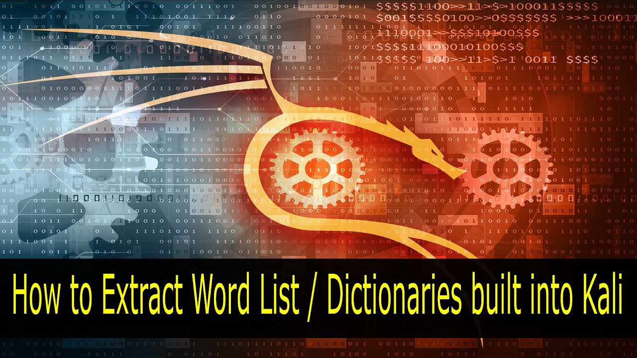 15 | How to Extract Word List / Dictionaries built into Kali - YouTube