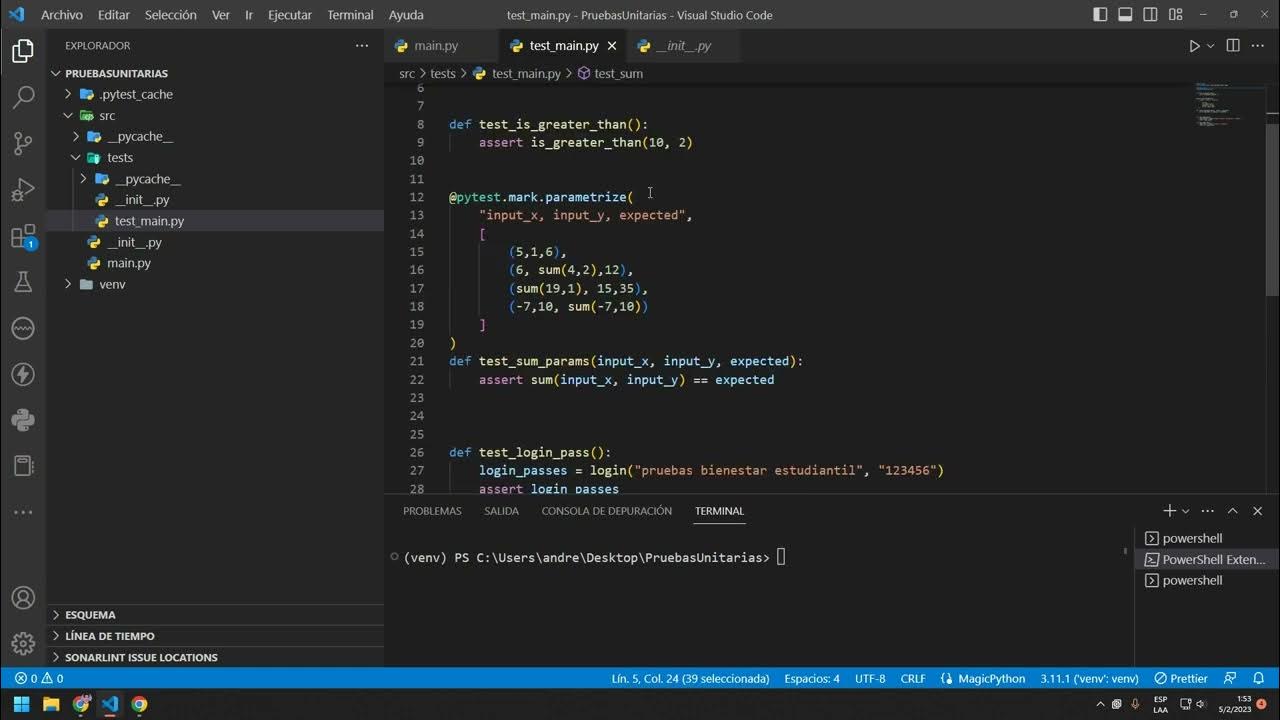Pruebas Unitarias Python Youtube