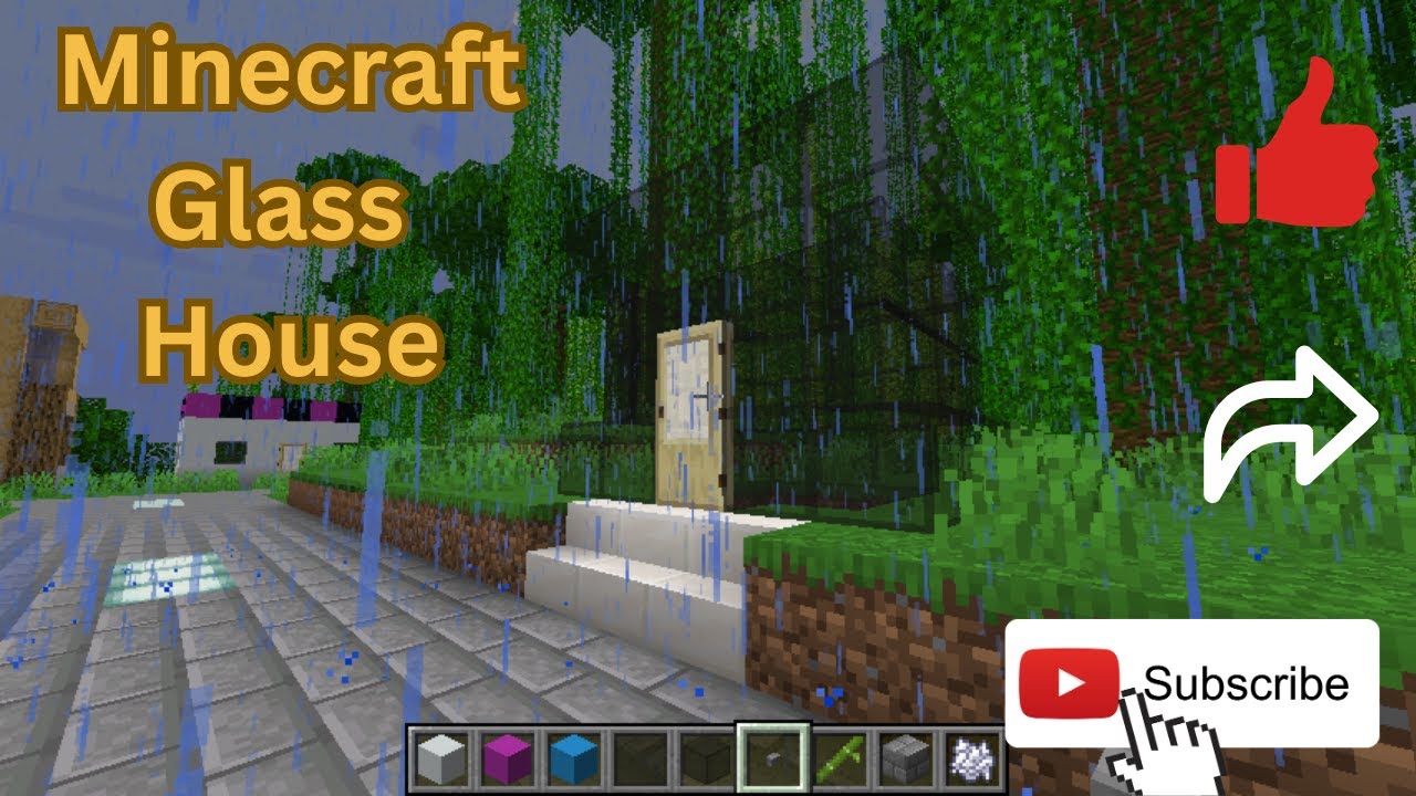 Minecraft glass house #minecraft #minecrafthouse - YouTube