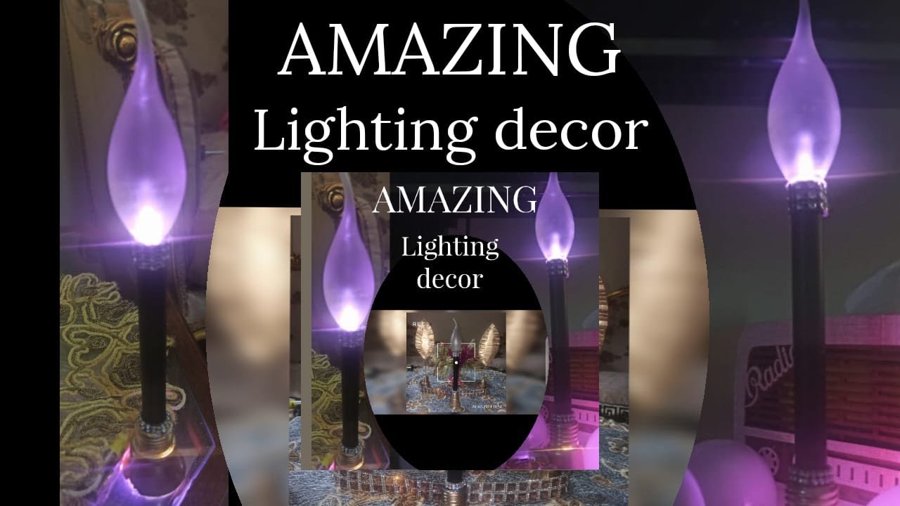 Amazing luminous decor/ DIY /waste bulb recycling - YouTube