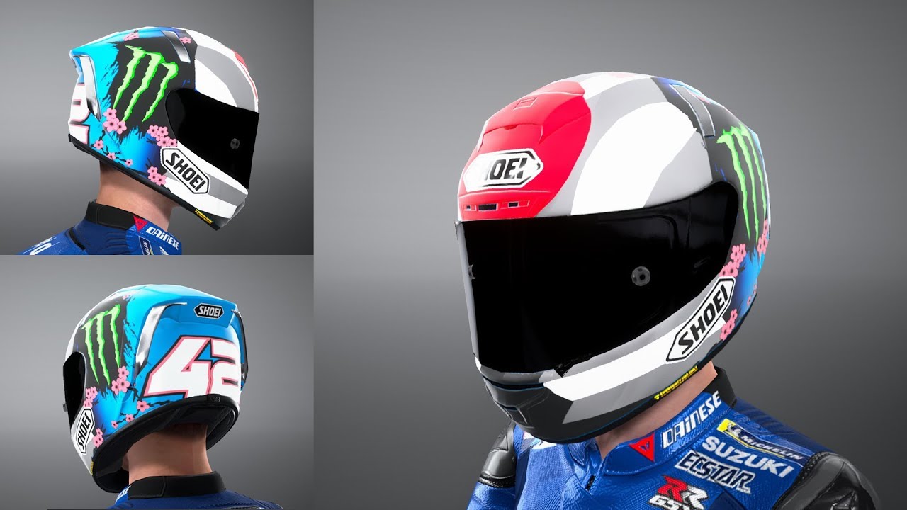 MotoGP19 - Alex Rins Special Motegi Helmet 2019 (Helmet Editor) - YouTube