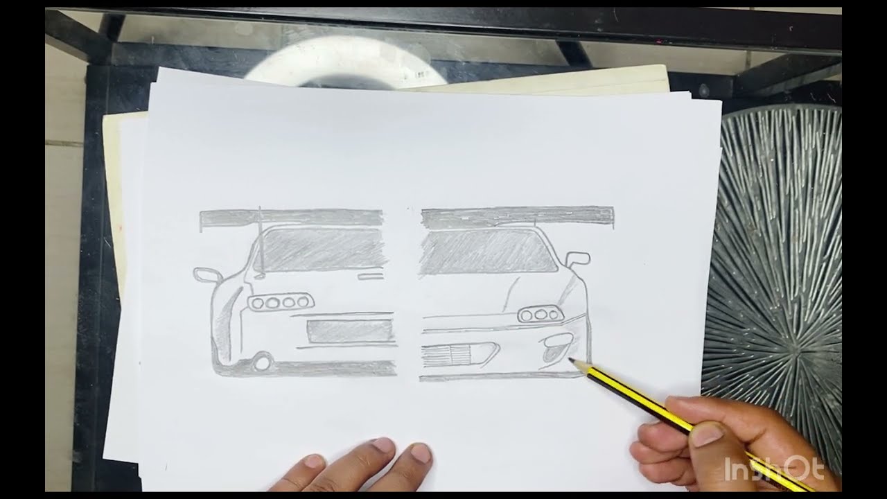 How to Draw Supra Front & Rear View | Step by Step | Easy way to learn ...