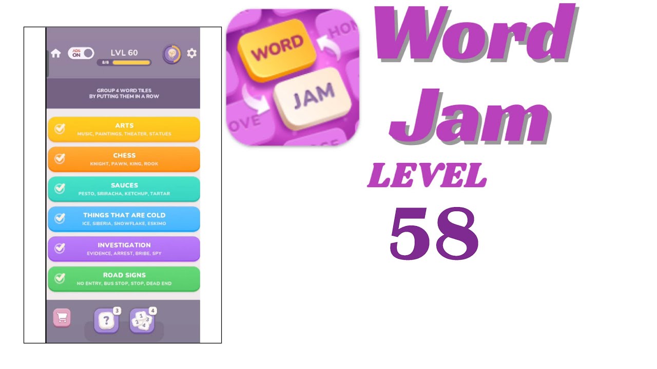 Word Jam Level 58 Walkthrough | Step-by-Step Guide 🧠 | Go Answer - YouTube