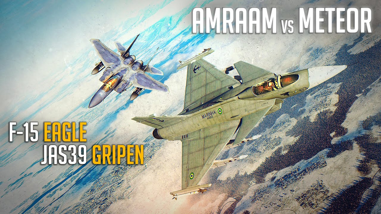 AMRAAM Vs METEOR | F-15 Eagle Vs JAS39 Gripen | Digital Combat ...
