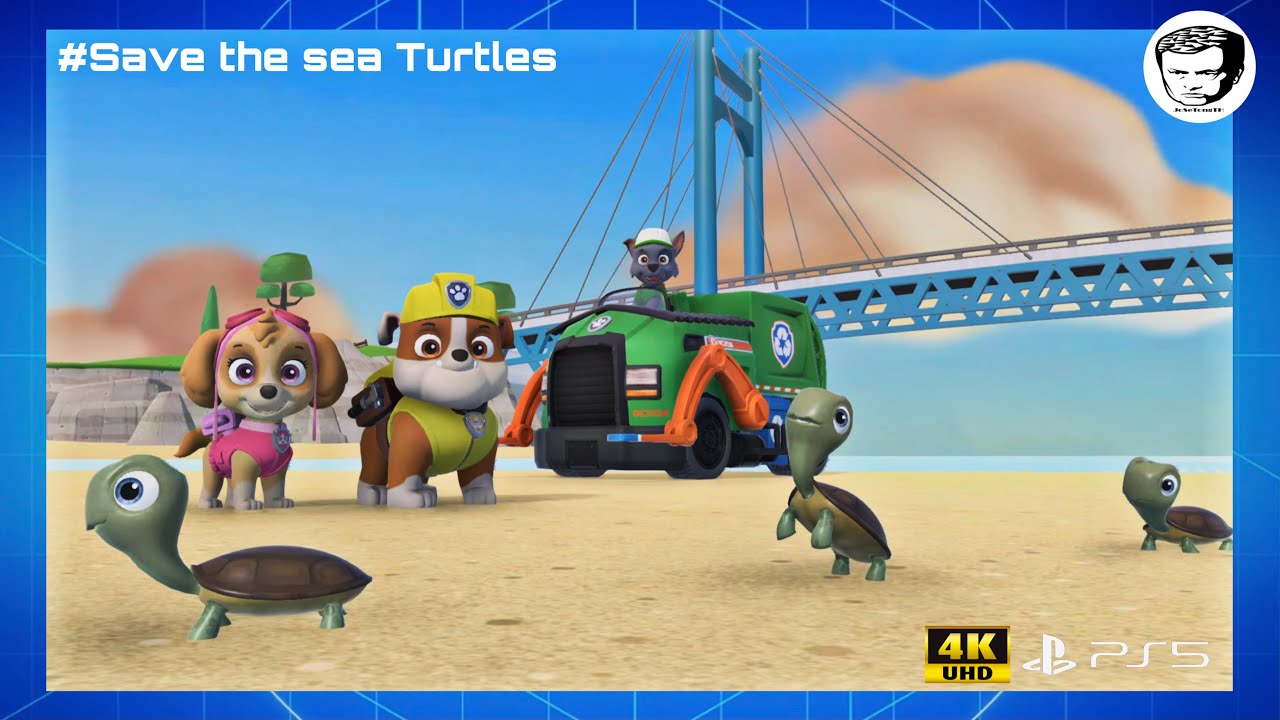 PAW Patrol: is on a roll! | #6 Save the sea Turtles |4kPS5 ...