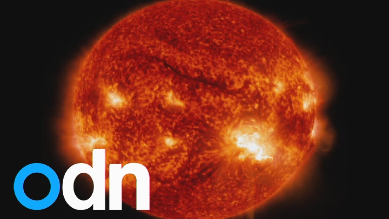 Biggest sunspot in 24 years sparks massive solar flares - YouTube