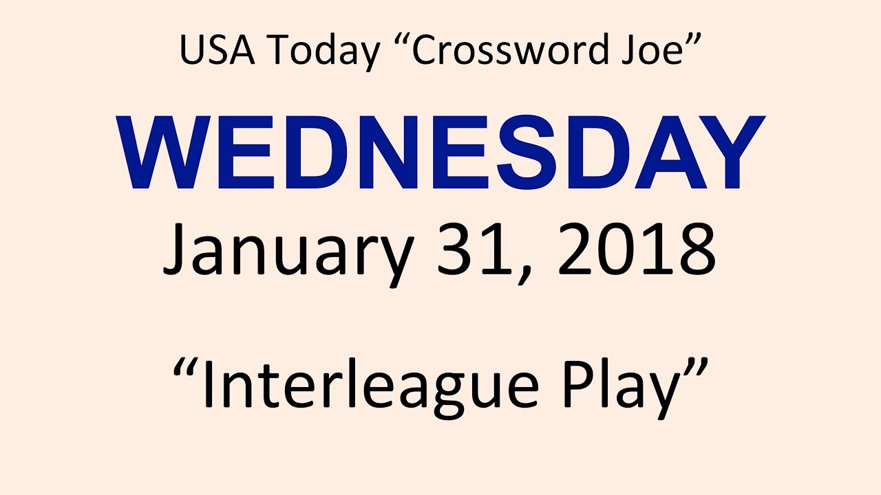 "Interleague Play" January 31, 2018 - YouTube