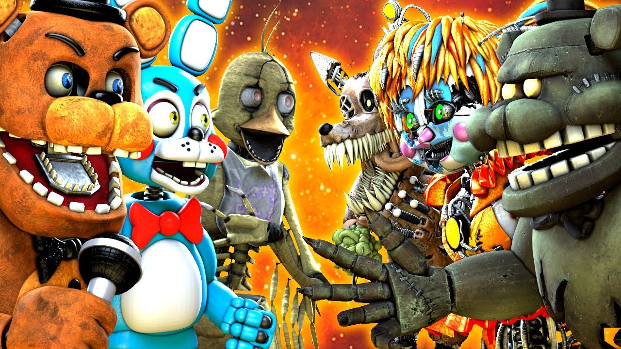 Top 5 FNaF Fight VS Animations (Five Nights at Freddy's Battle) - YouTube