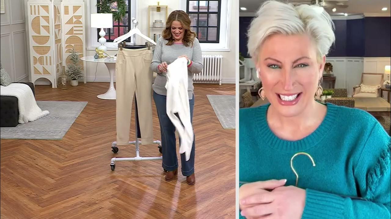 Belle by Kim Gravel Ponte Triple Topstitch Legging on QVC - YouTube