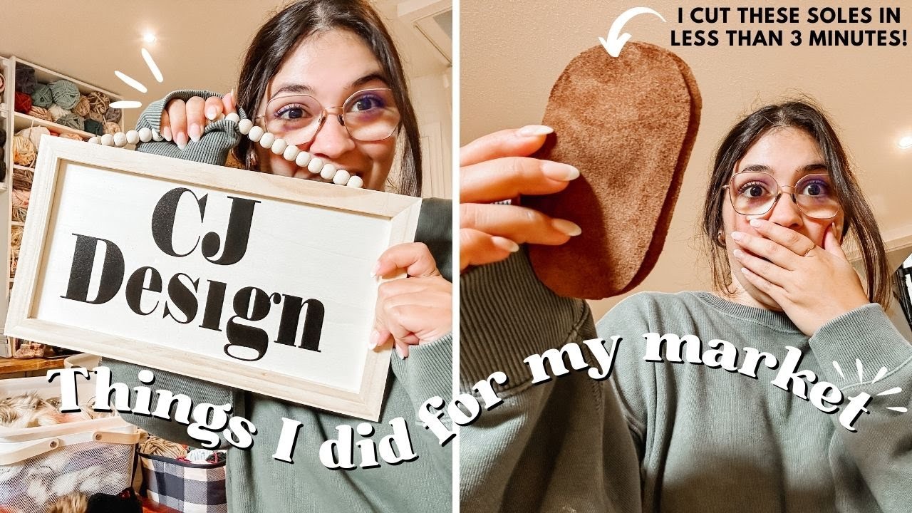 Quickest way to cut crochet bootie soles + making a sign for my next ...