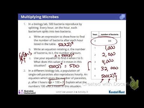Unit 5 Lesson 3 Representing Exponential Growth Algebruh - YouTube