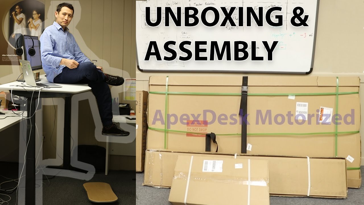Apex Motorized Standing Desk | Unboxing & Assembly - YouTube
