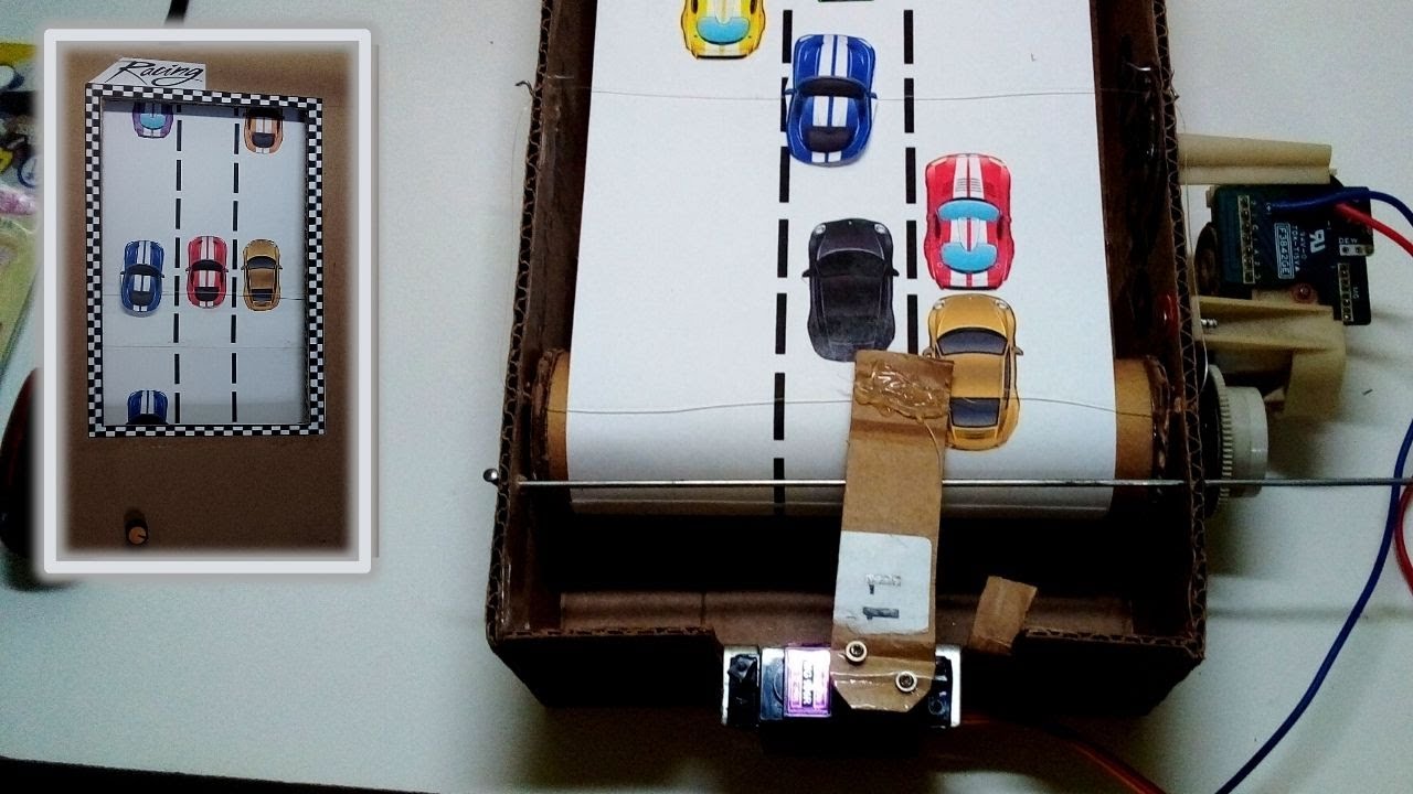 JOGO DE CORRIDA DE CARRO FEITO DE PAPELÃO - CAR RACING CARDBOARD GAME ...