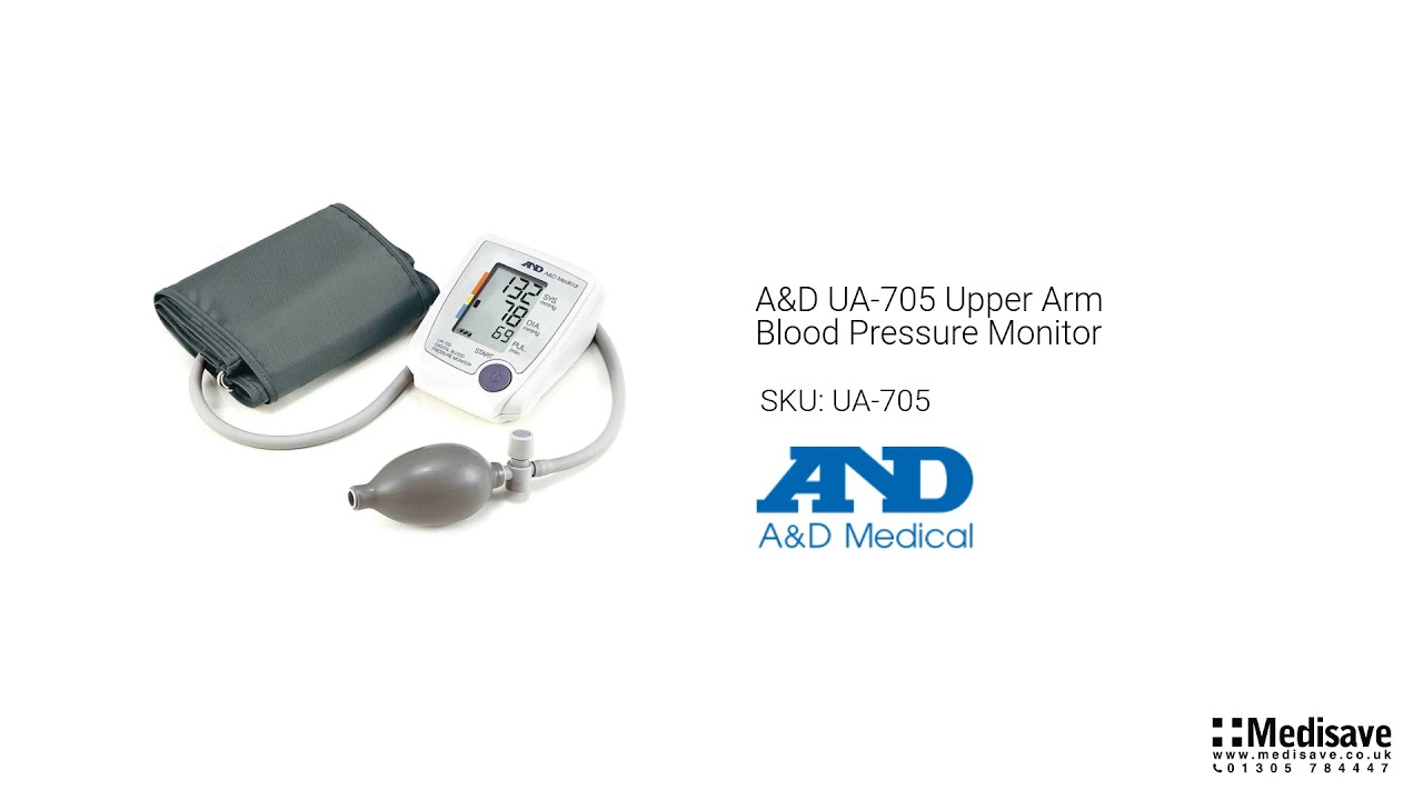 A&D UA 705 Upper Arm Blood Pressure Monitor UA 705 - YouTube