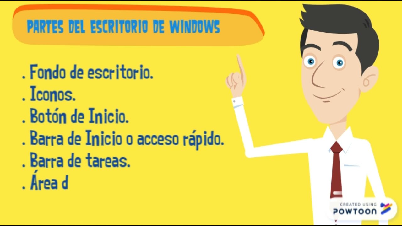Partes del escritorio de Windows para niños. - YouTube