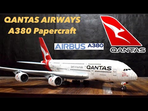 Qantas Airways A380 800 Paper Craft #aviation #airways - YouTube