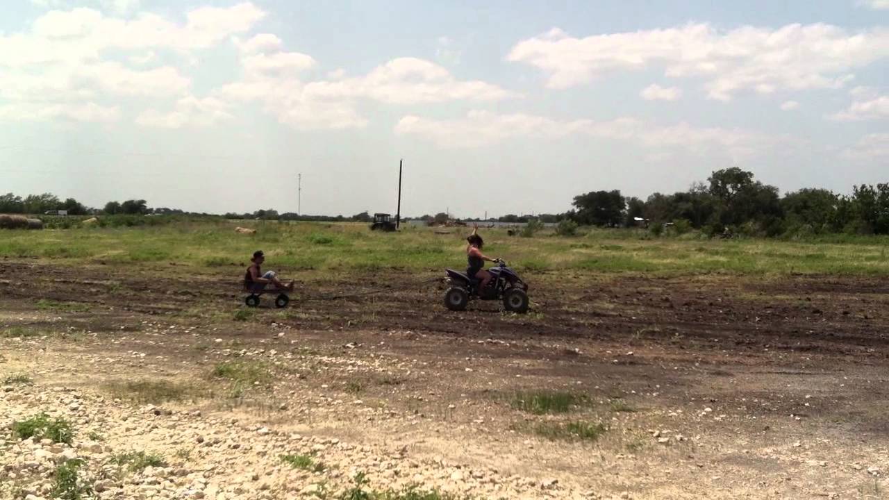 Redneck wagon pull - YouTube