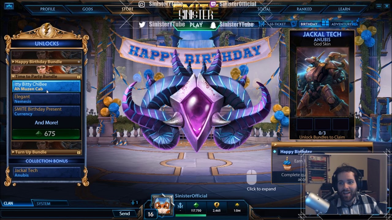 SMITE: Smite Birthday Event - Limited Jackal Tech Anubis Skin!! - YouTube