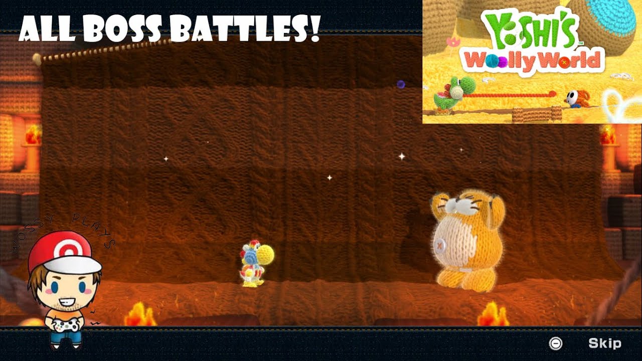 Yoshi's Wooly World - All boss battles (all bosses) - YouTube