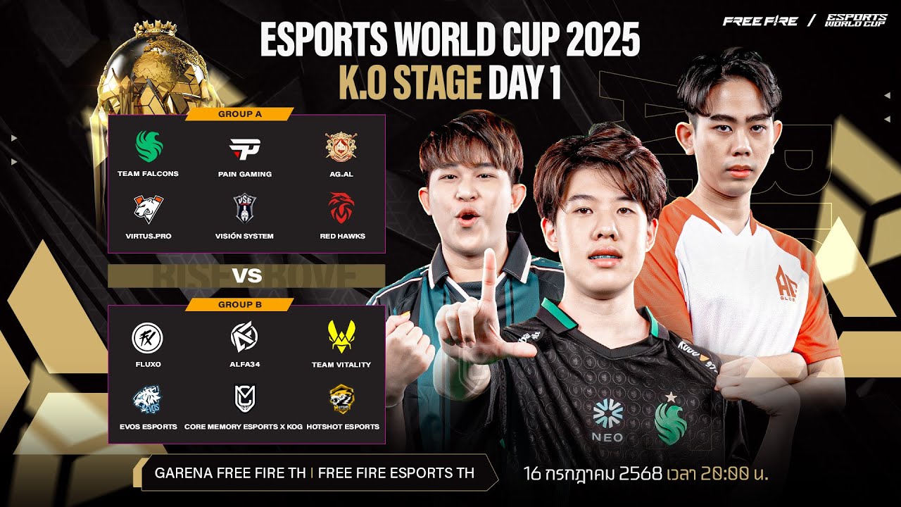 🔴 [TH] Esports World Cup : Knockout Stage Day 1 - YouTube