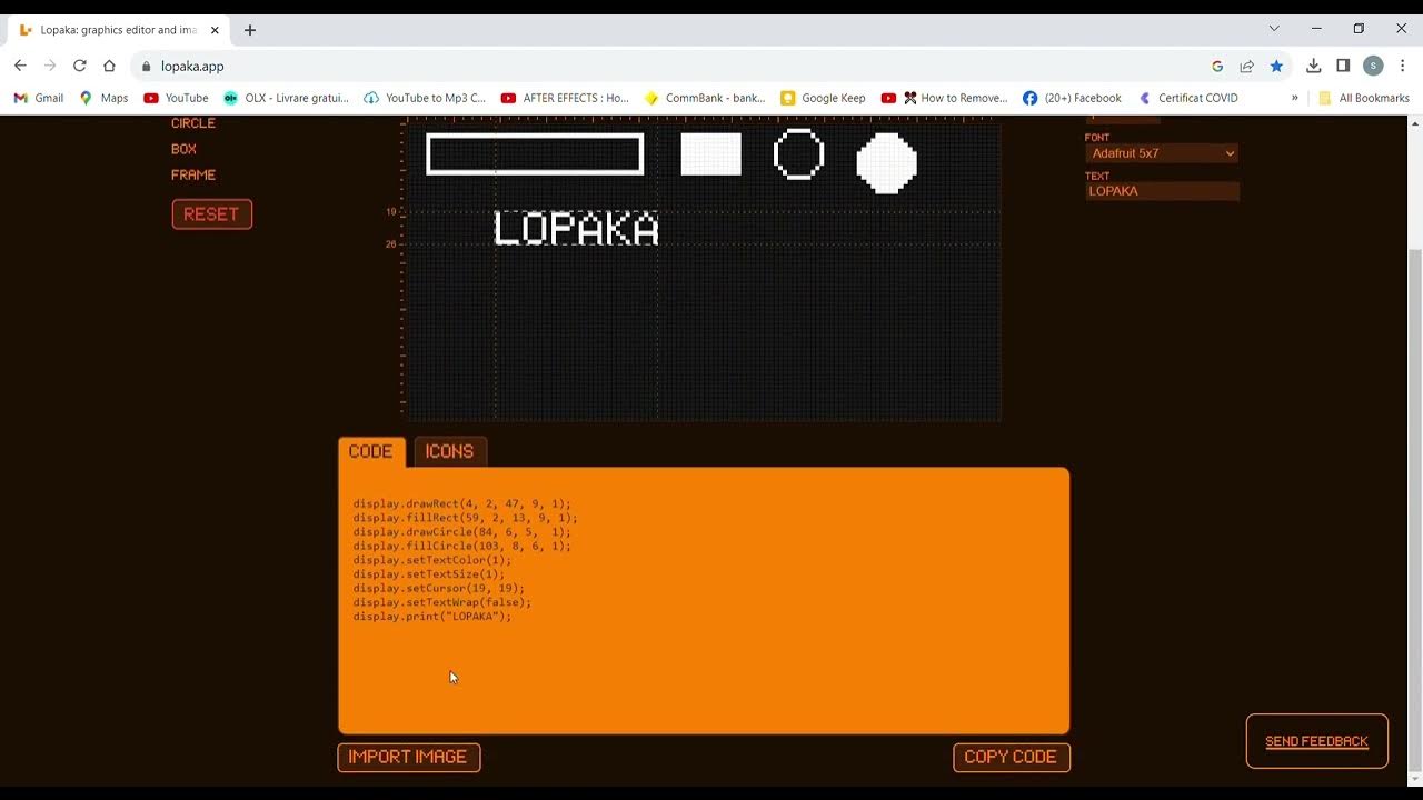 Lopaka , Aplication Online for Arduino , ESP32 and SMT32 , to easy Screen Graphics - YouTube