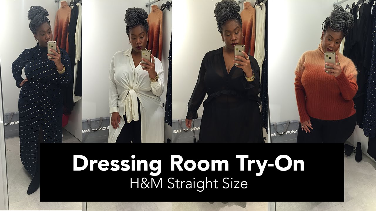Plus Size Dressing Room Try On: H&M Straight Sizes - YouTube
