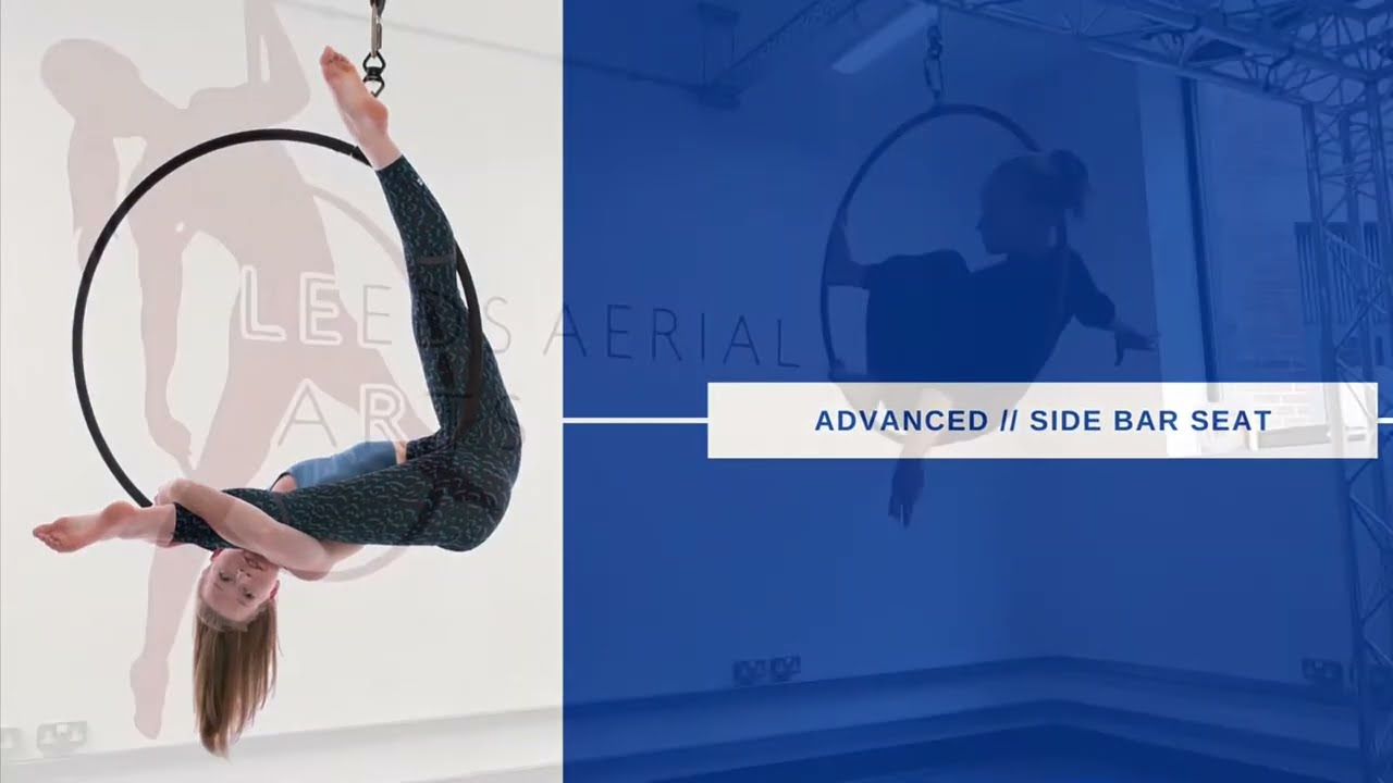 Advanced Aerial Hoop // Side Bar Seat Lyra Pose - YouTube