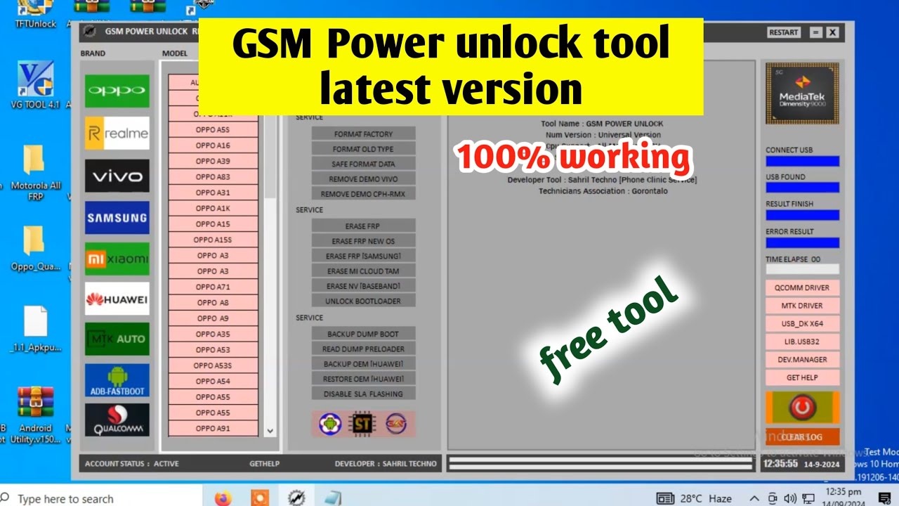 Gsm power unlock tool 2024 | mtk and qualcomm free factory reset & frp ...